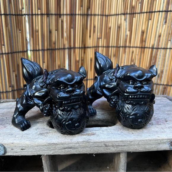 Accents | Japanese Netsuke Foo Dogs Holding A Tama Ball | Poshmark